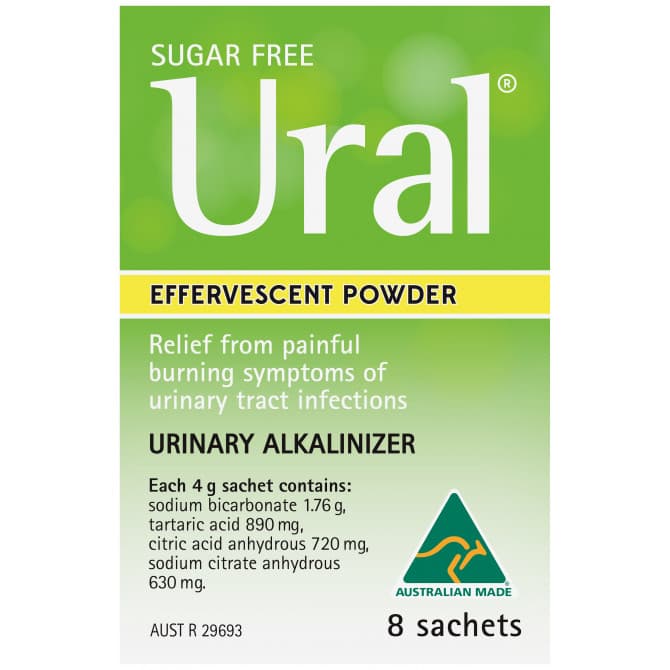 Ural Effervescent Powder Sachets 4g 8 Pack - National Pharmacies
