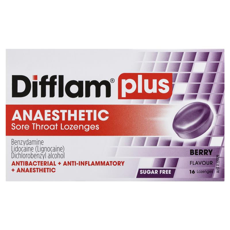 Difflam Plus Sore Throat Lozenge Triple Action 32 | National Pharmacies