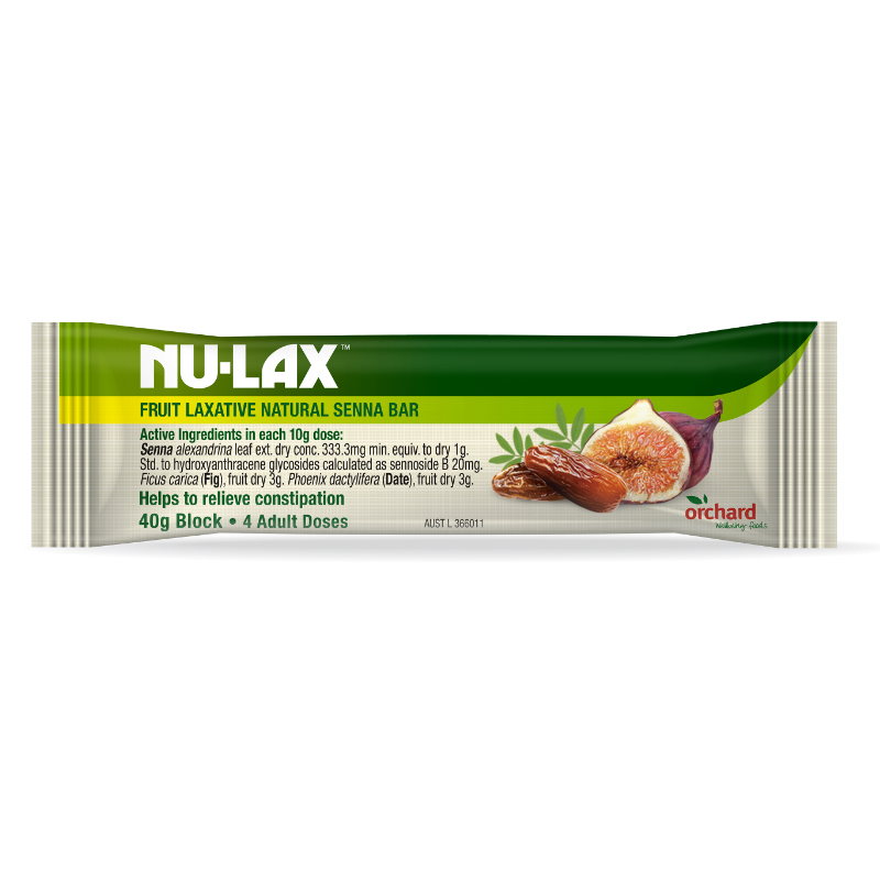 Nulax Nulax Fruit Laxative 40g Bar - National Pharmacies