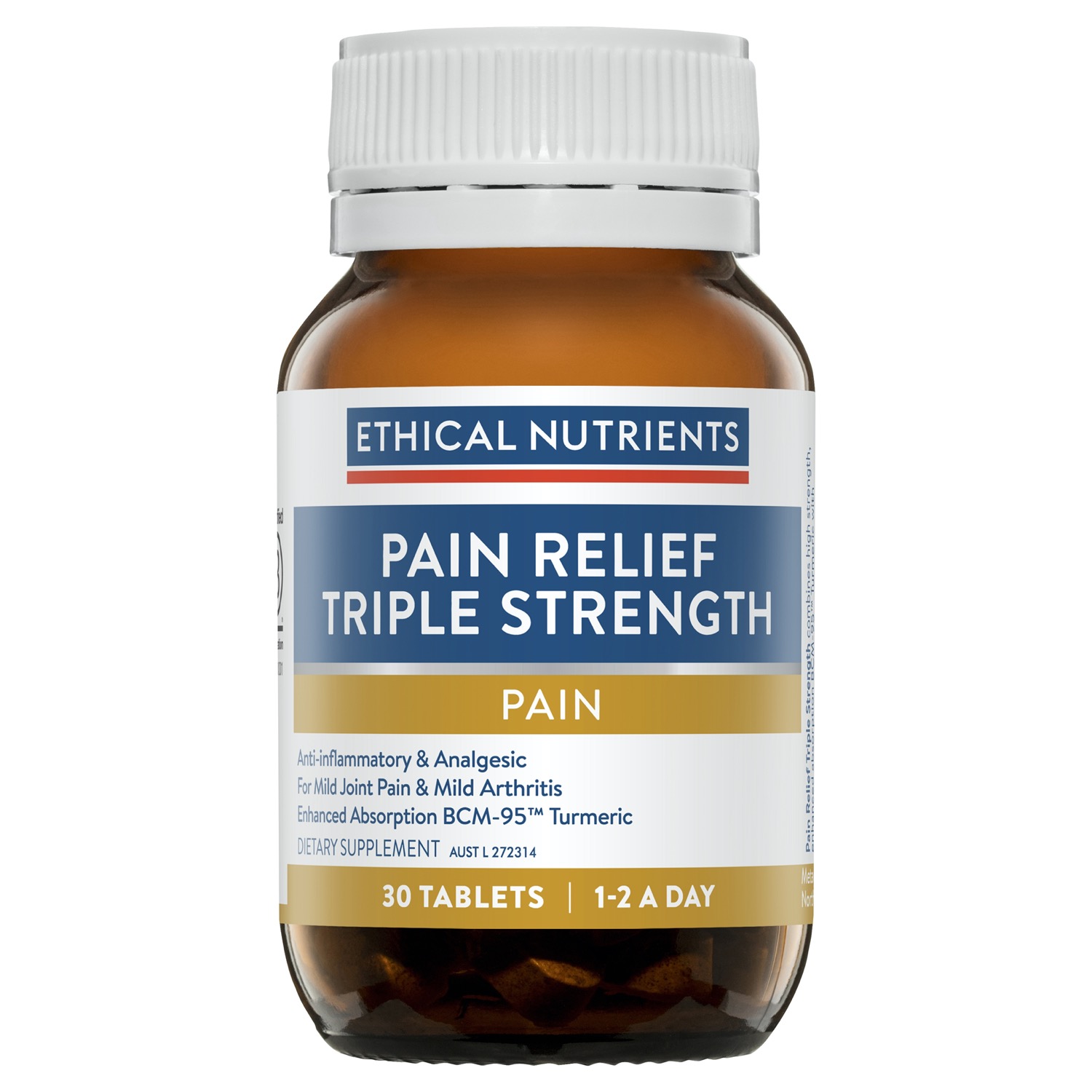 Ethical Nutrients Pain Relief Triple Strength With Turmeric 30 Tablets ...