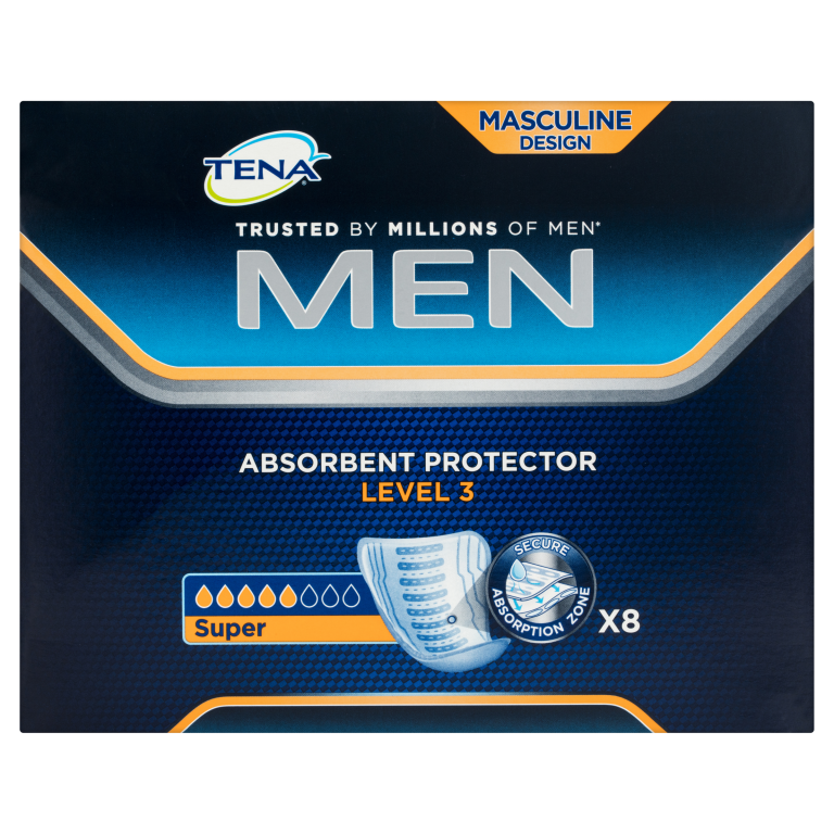 Tena Men Absorbent Protector Level 3 Super 8 Pack - National Pharmacies