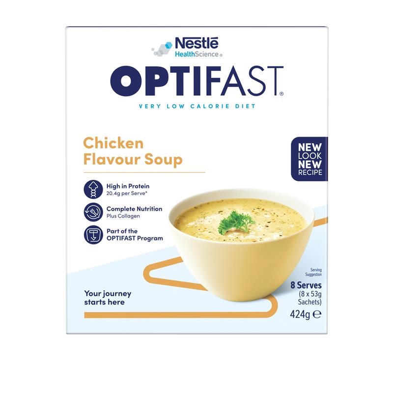 Optifast Very Low Calorie Diet (VLCD) Soup Chicken 8 Pack - National ...