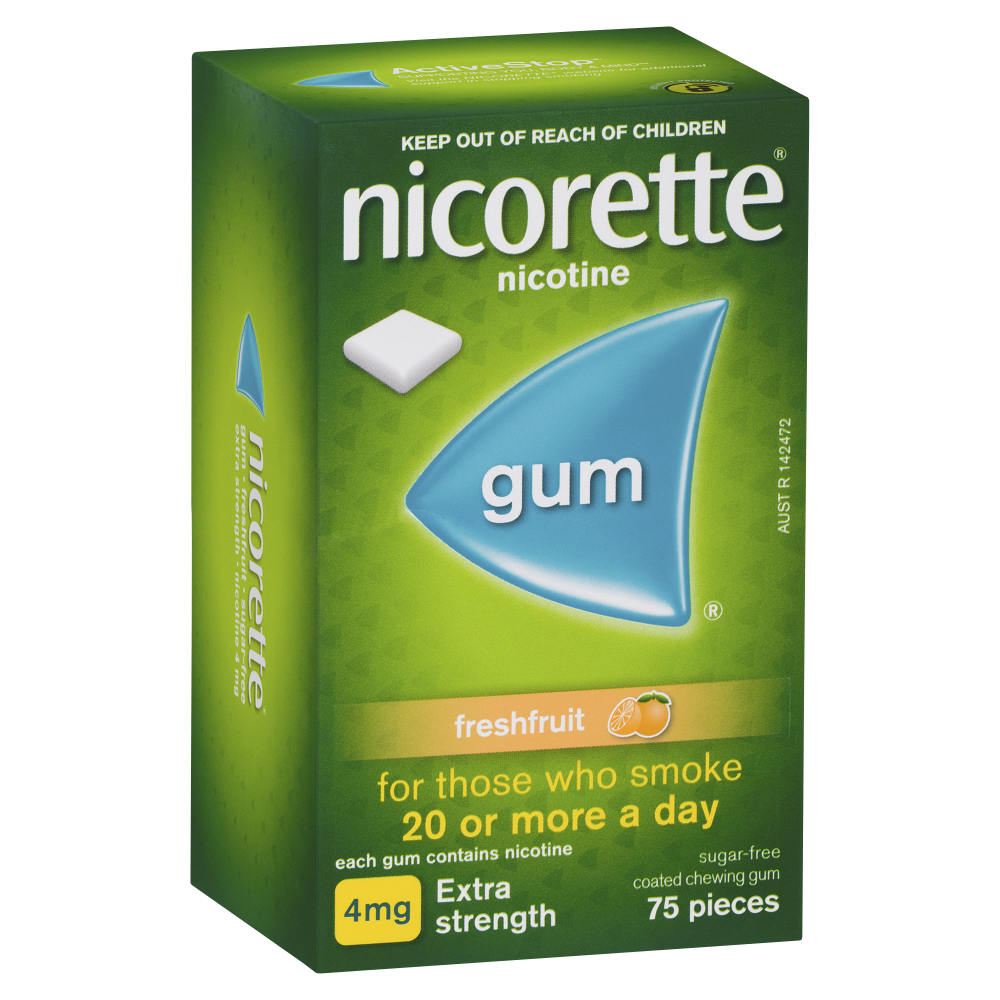 Nicorette Gum Extra Strength Fresh Fruit 4mg - National Pharmacies