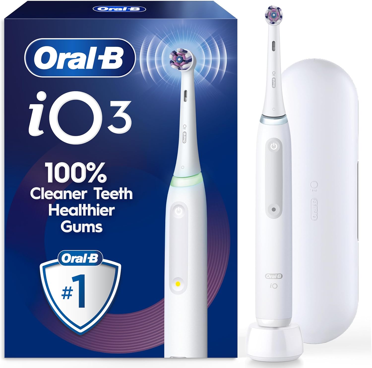 Oral-B Pro 1500X Electric Toothbrush White with Travel Case and Charger ...